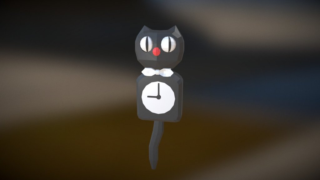 Cat Clock - low poly - Download Free 3D model by Cyberleaf Studio ...