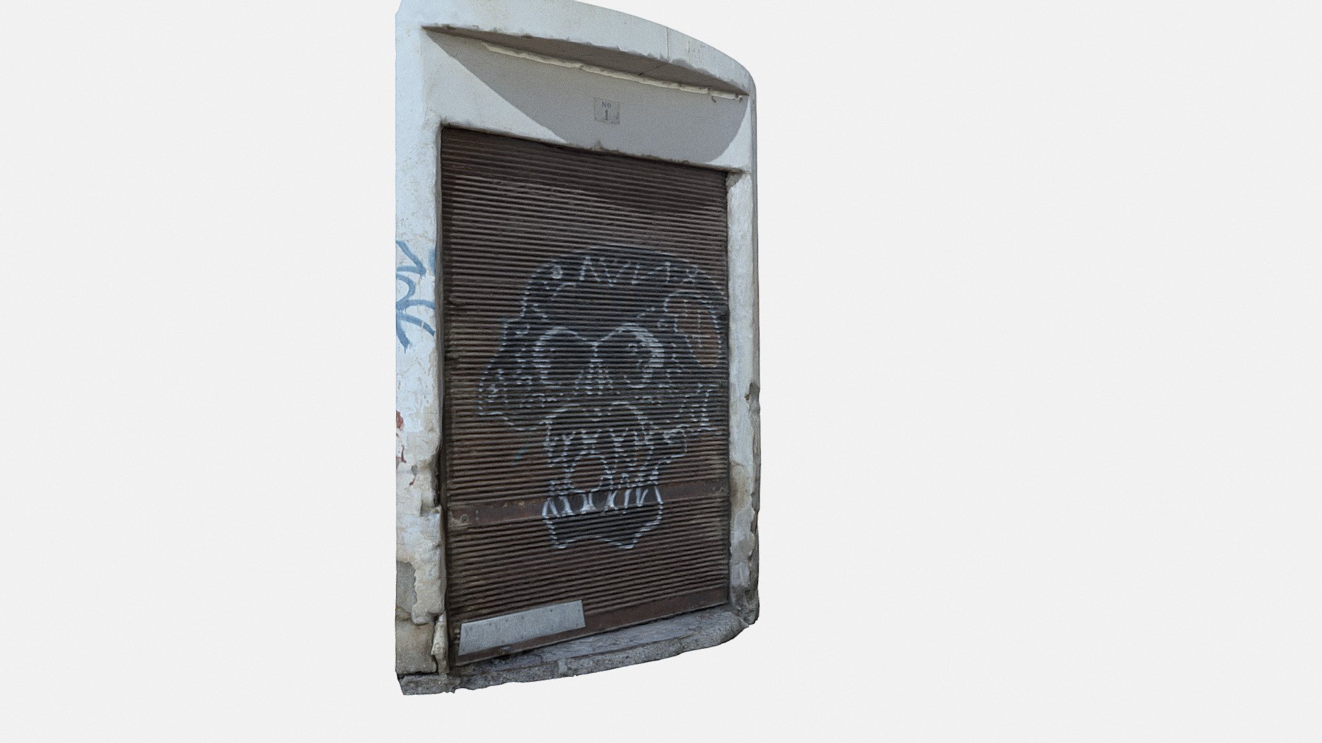 Graffiti of Skull on Rusted Garage Door - 3D model by inicosia_cyens ...