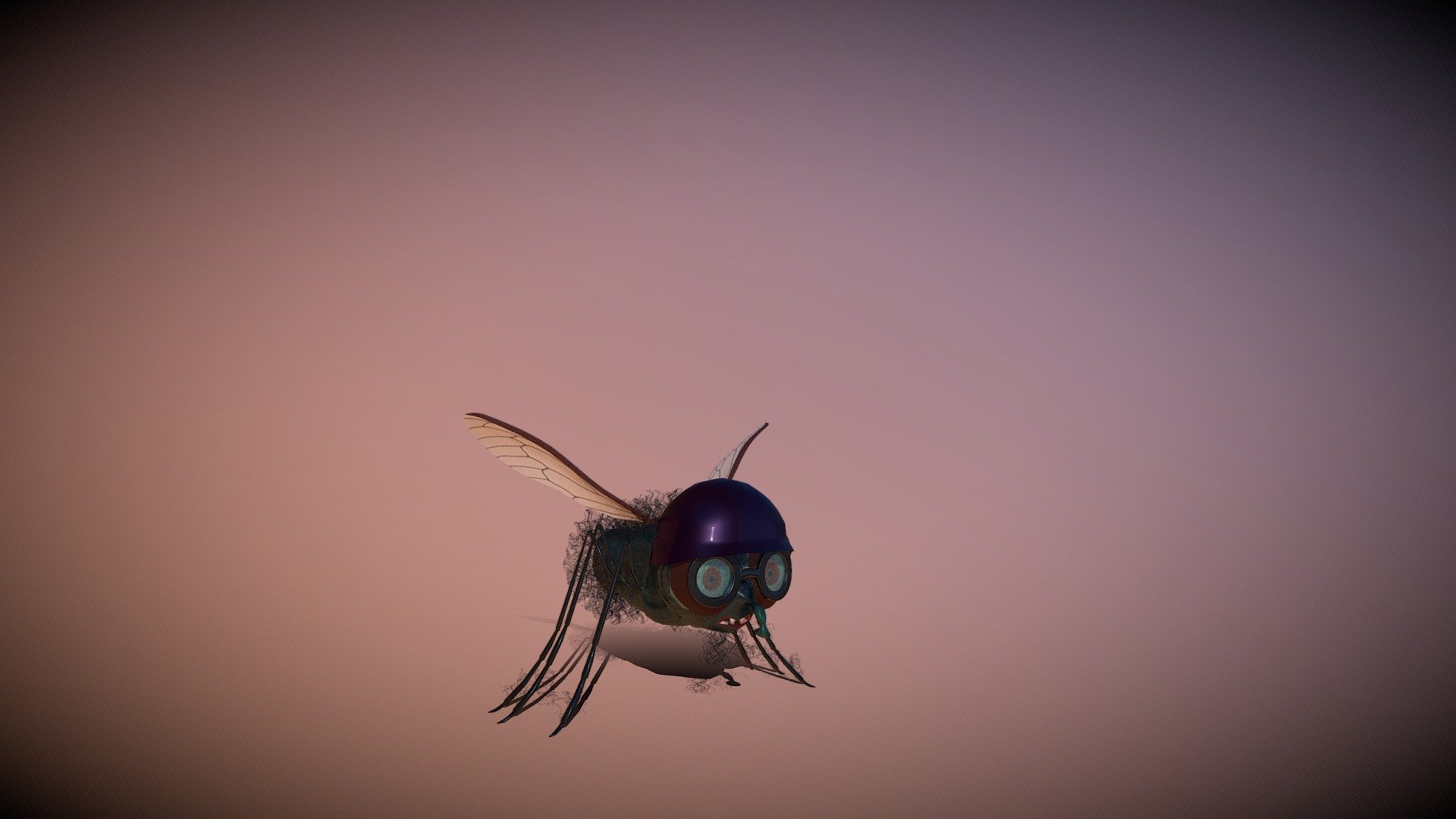 fly bug with helmet - 3D model by pinotoon [70affb7] - Sketchfab