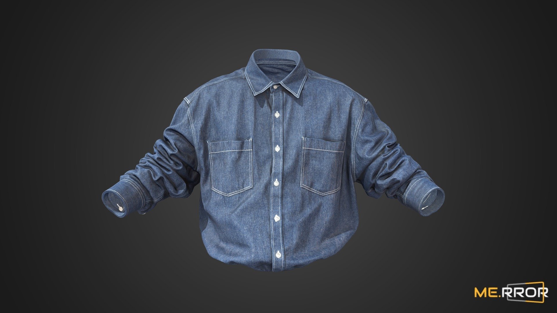 [Game-Ready] Blue Denim Shirt - Buy Royalty Free 3D model by ME.RROR ...