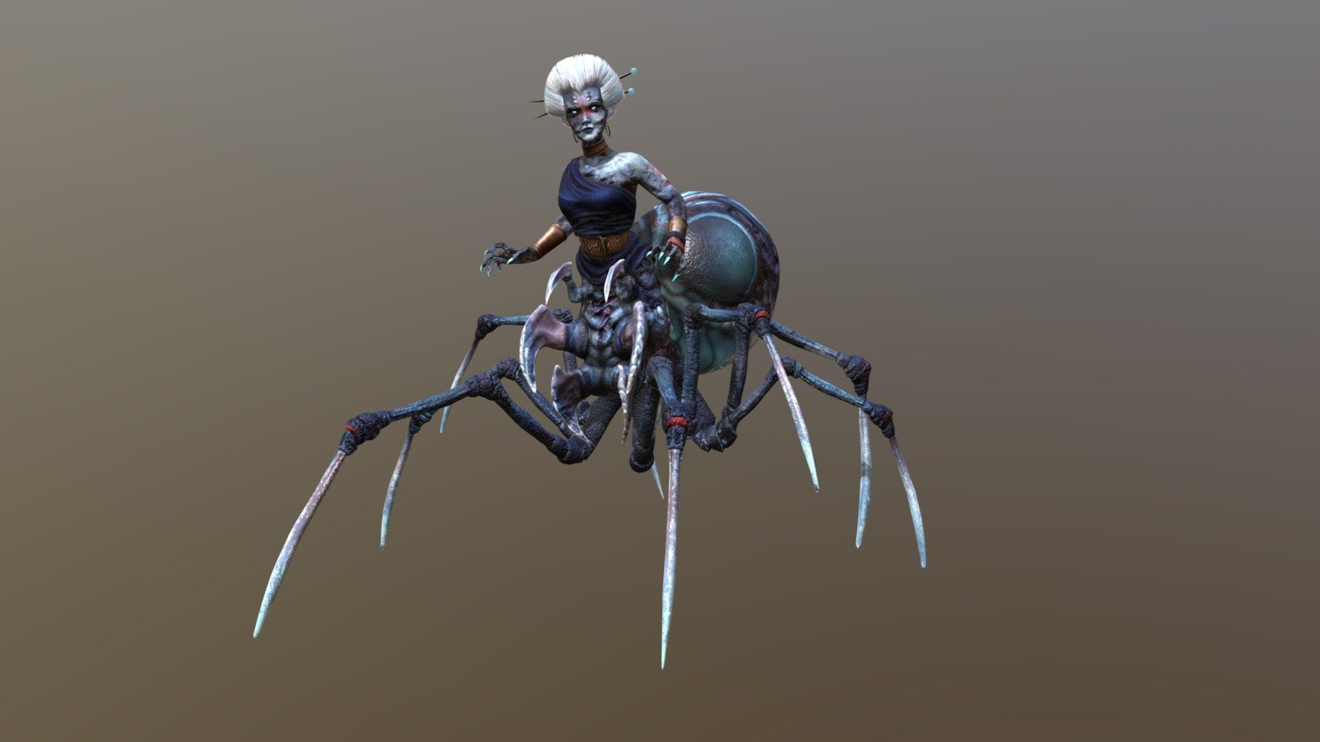 MythCreature Round 3: Arachne Animation - 3D model by melinastratmann [70b1311] - Sketchfab
