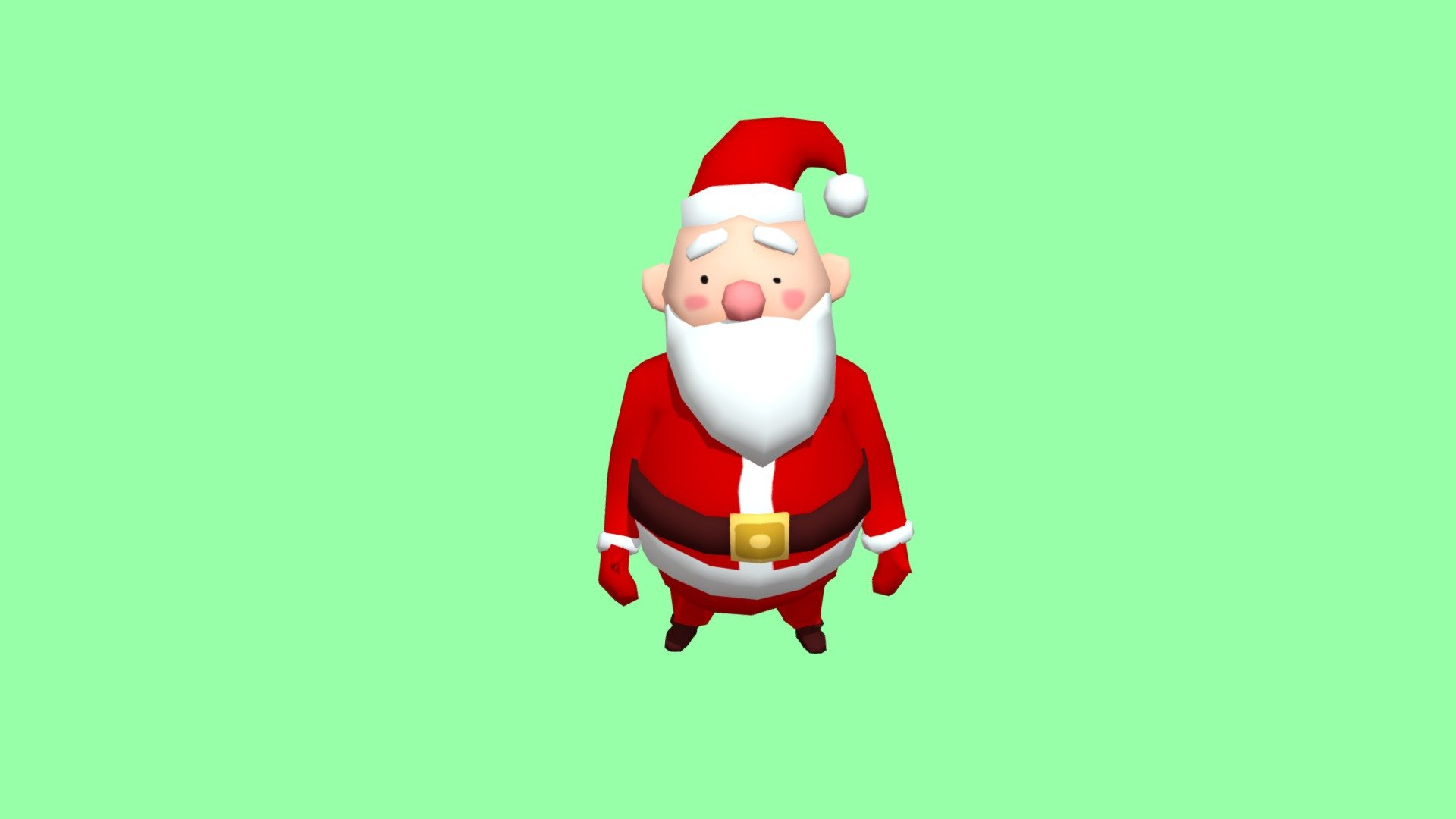 Jolly Santa - Download Free 3D model by Tomato Owl (@tomato_owl ...