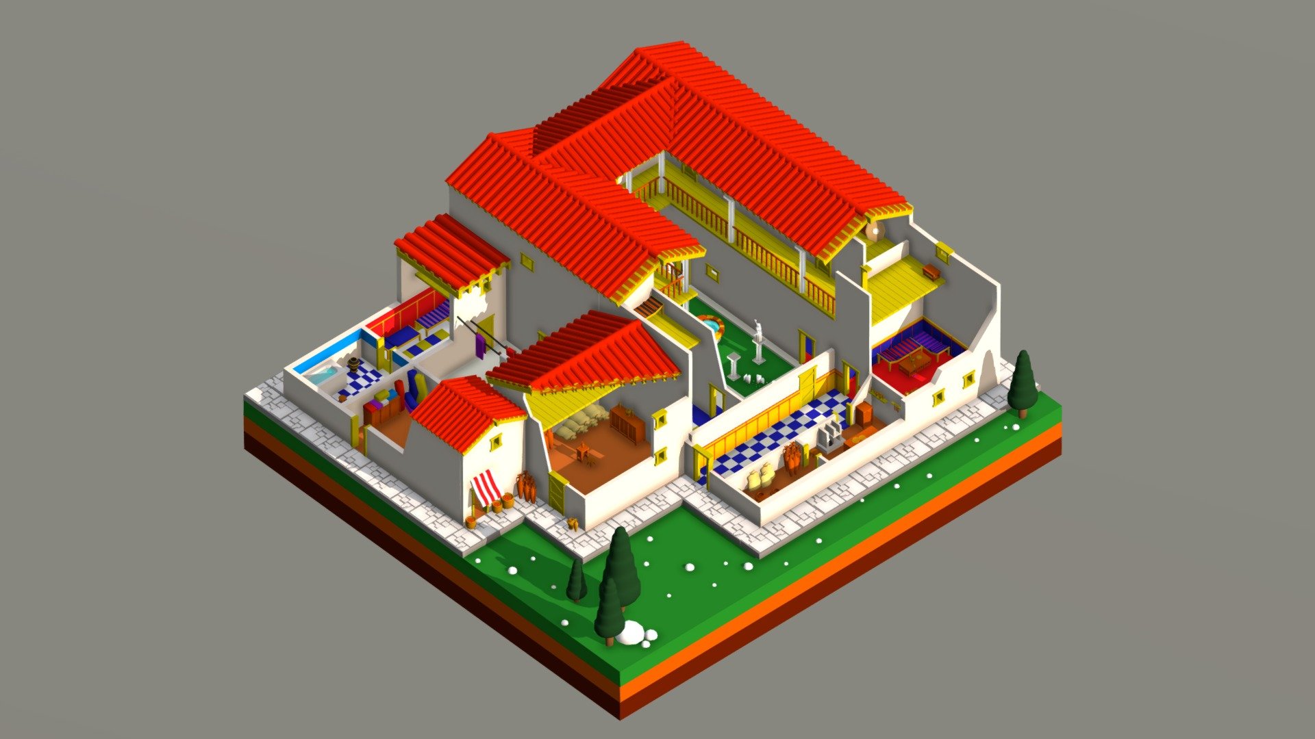 The Greek House - 3D model by Luiz F. (@luizfelipe7) [70b315d] - Sketchfab