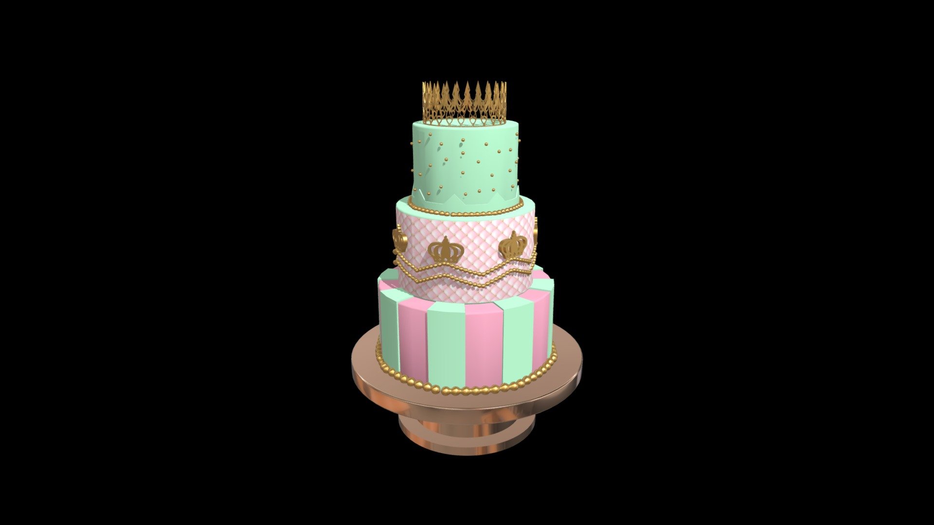 Princess Cake STL - 3D model by Simple Designer (@simpledesigner ...