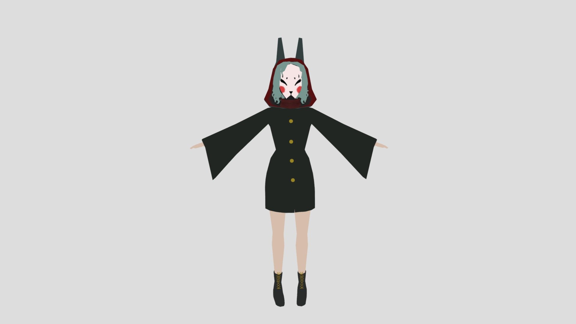 Low poly mint girl base - Download Free 3D model by Coffeek ...