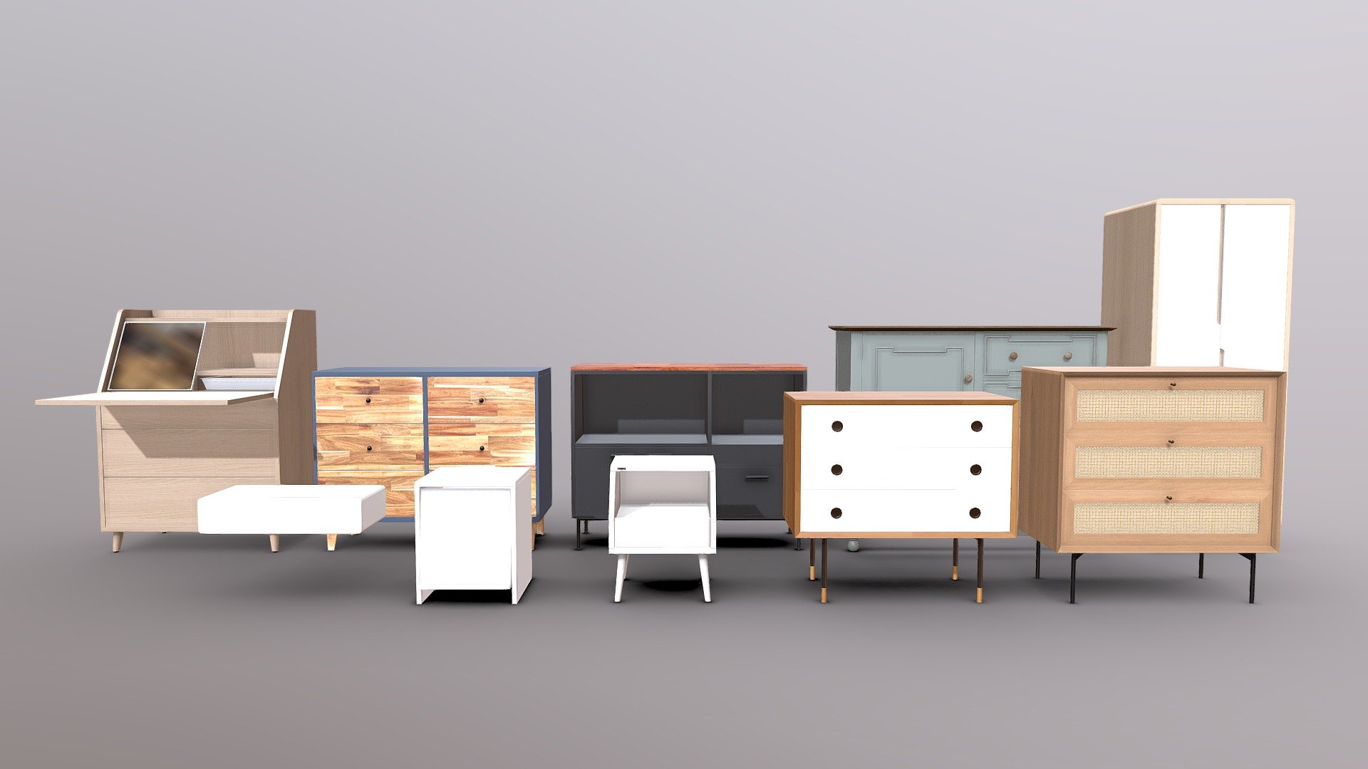 Cabinet Pack | Blender-UE5-C4D-3DS-max | 9 - Buy Royalty Free 3D model ...