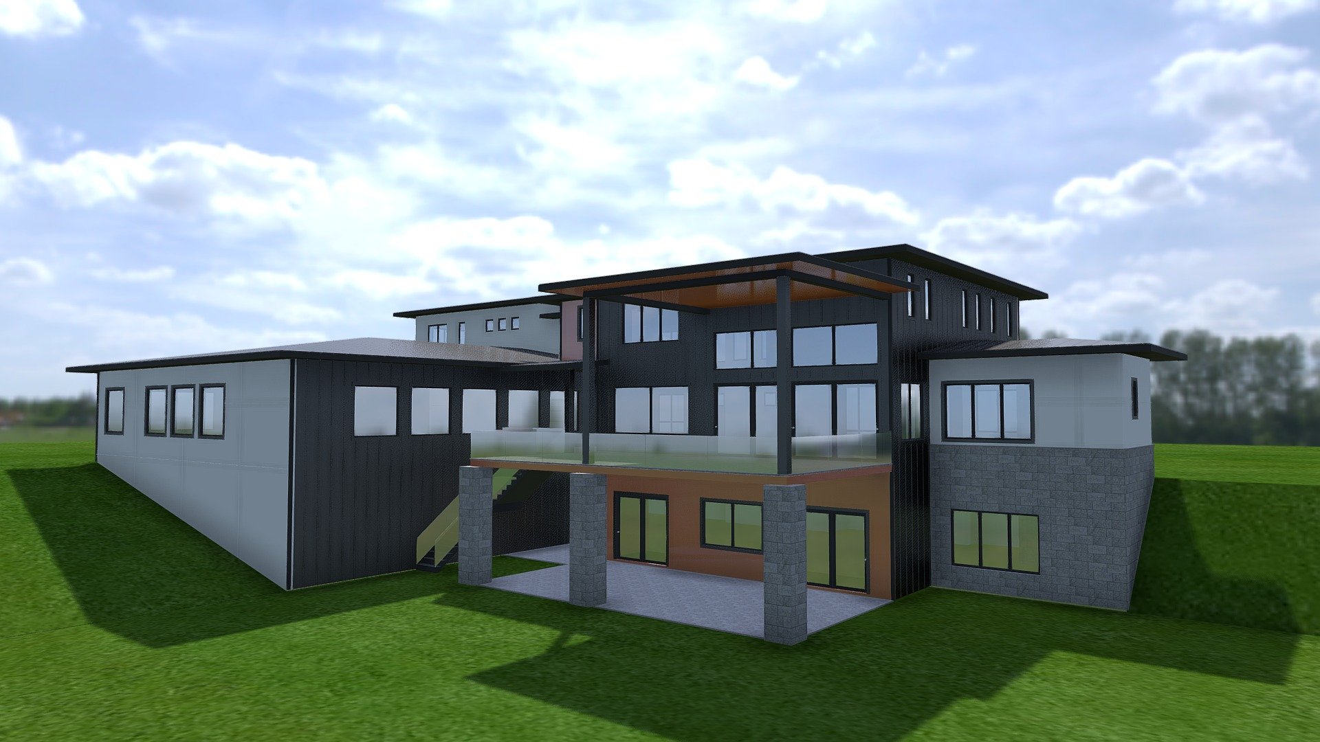Randle - 360 spin model of two story house - 3D model by Render3DQuick ...