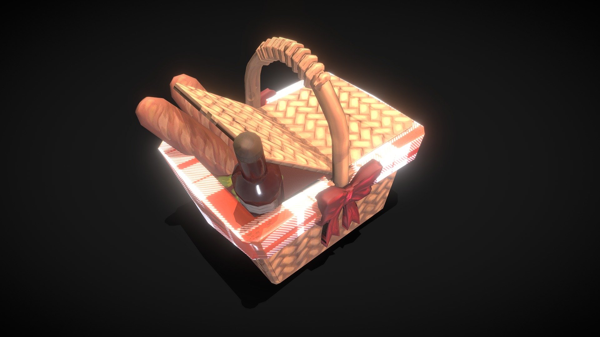 Picnic Basket - 3D model by Yinxii (@stephlianmds) [70c212f] - Sketchfab