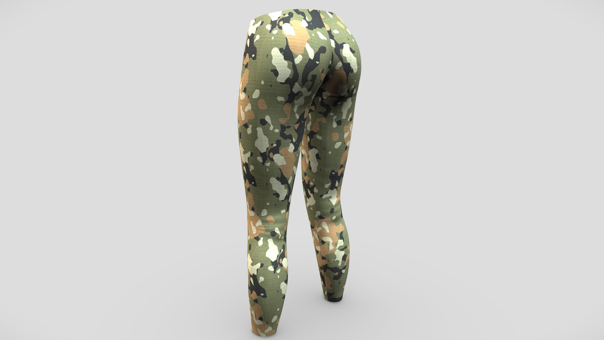 Female Camouflage Leggings Pants - Buy Royalty Free 3D model by 3dia ...