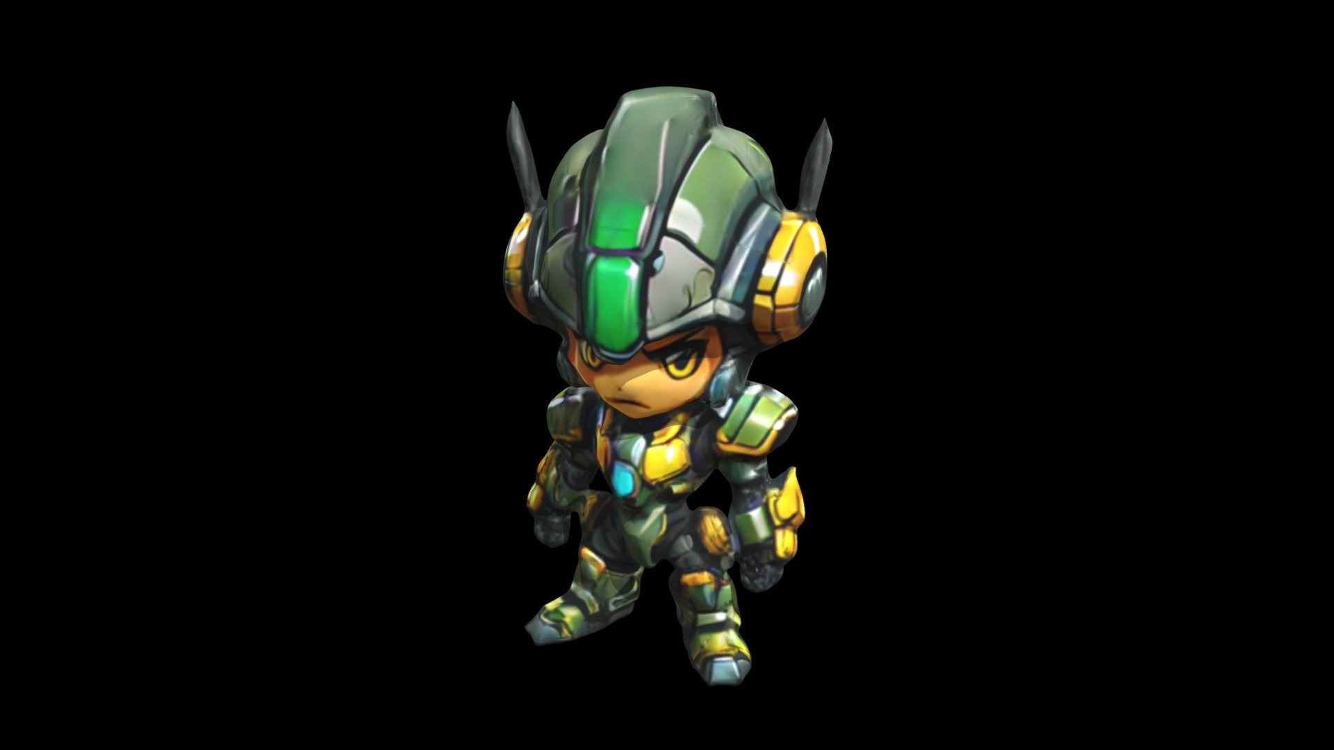 A Battle Buddy An illustrated fighter wearing a - Download Free 3D ...