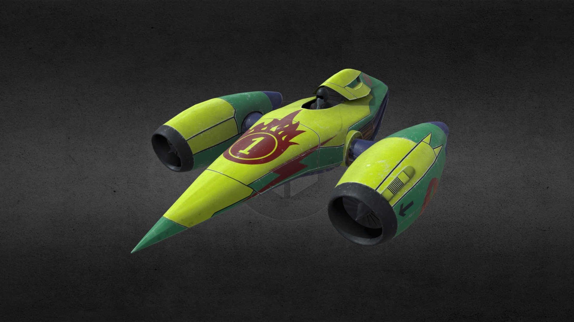 Sci-fi racing car - 3D model by VladimirFoX (@FoX64) [70c6e4d] - Sketchfab