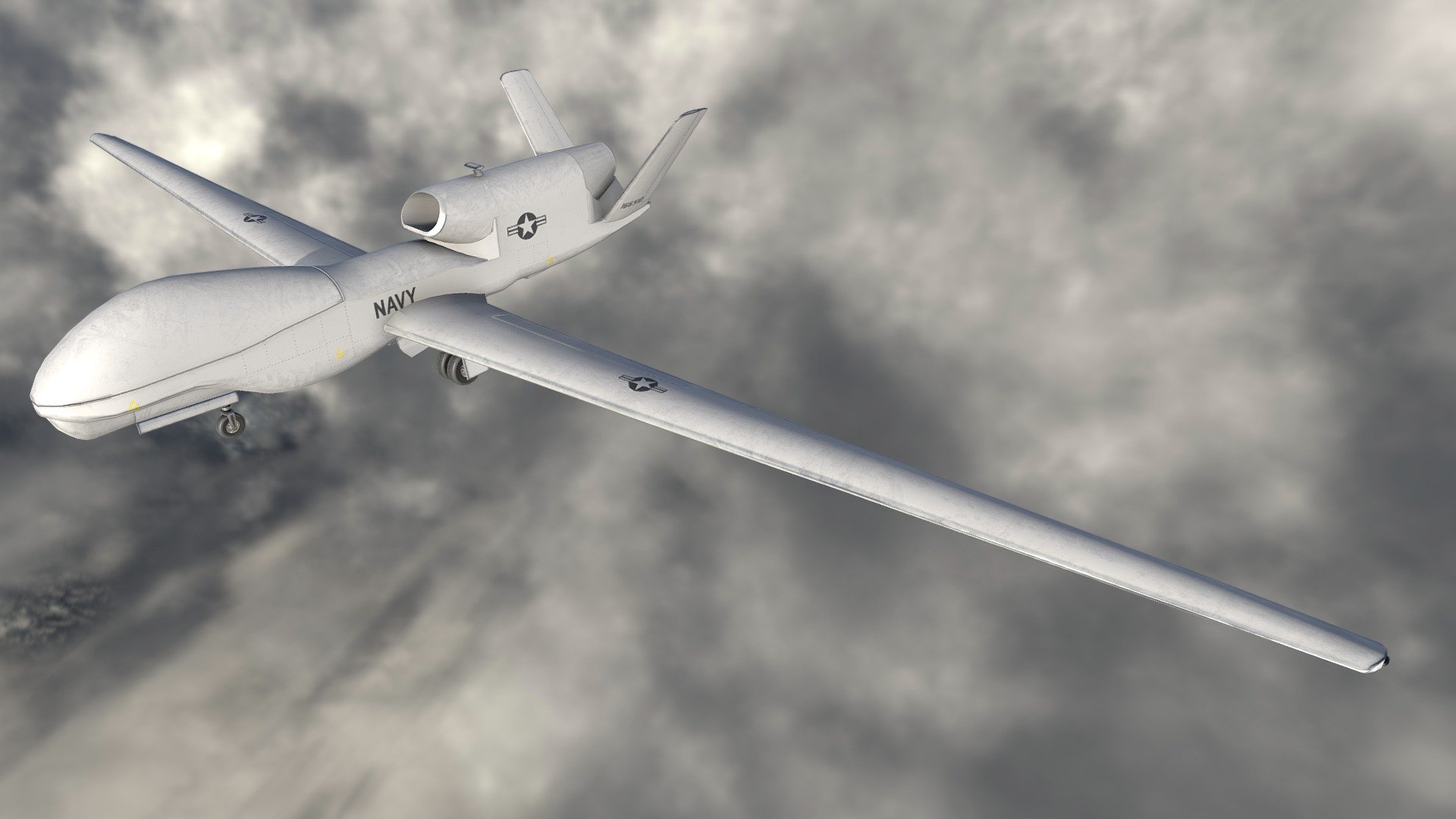RQ-4B Military Drone / UAS - Buy Royalty Free 3D model by Studio Lab ...