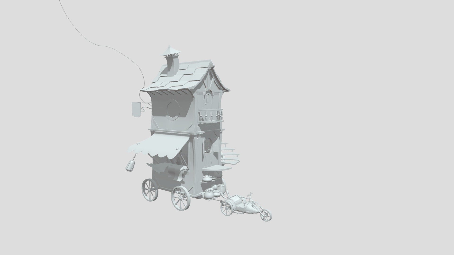 Moving House - Download Free 3D model by azeroh [70d5e90] - Sketchfab
