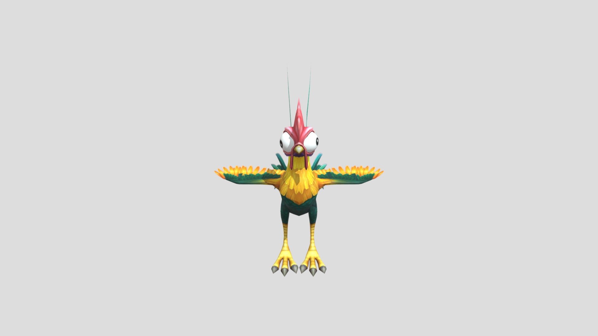 Cartoon_ Rooster - 3D model by vintage25 [70d710a] - Sketchfab