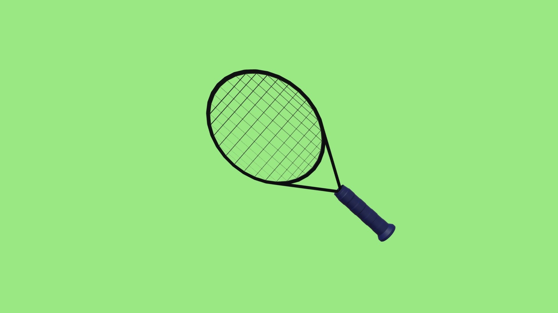 lowpoly Tennis Racket - Download Free 3D model by magiokko [70d8a45 ...