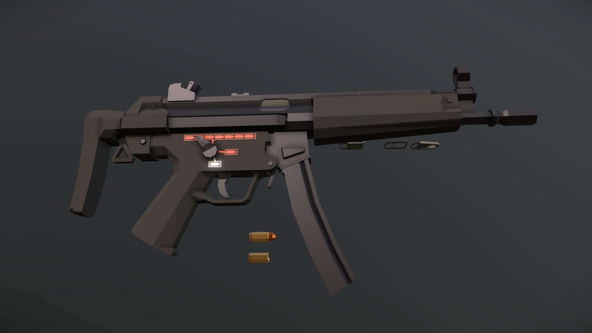Low-Poly H&K MP5 (as used by SAS) - Download Free 3D model by notcplkerry [70d8ca7] - Sketchfab