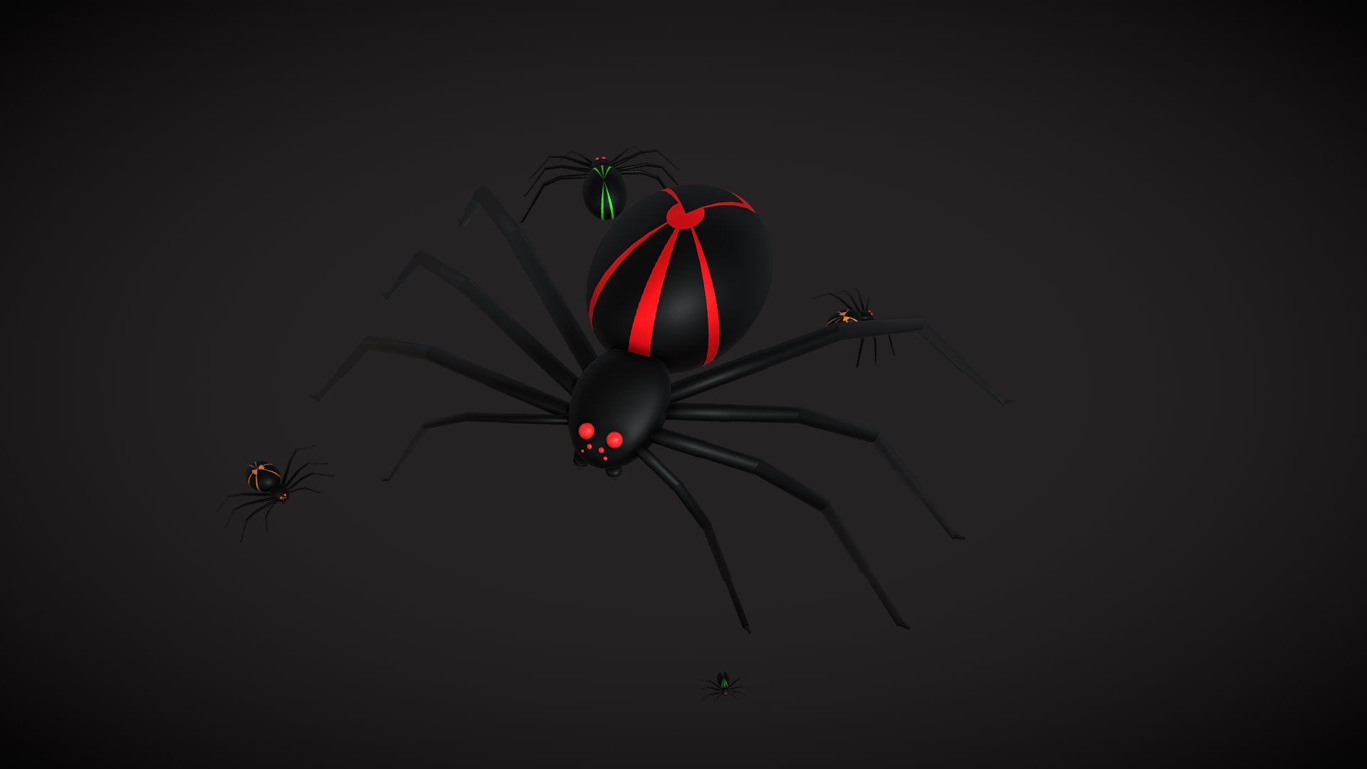 Simple Spiders - 3D model by Federico.Terzi [70da1f8] - Sketchfab
