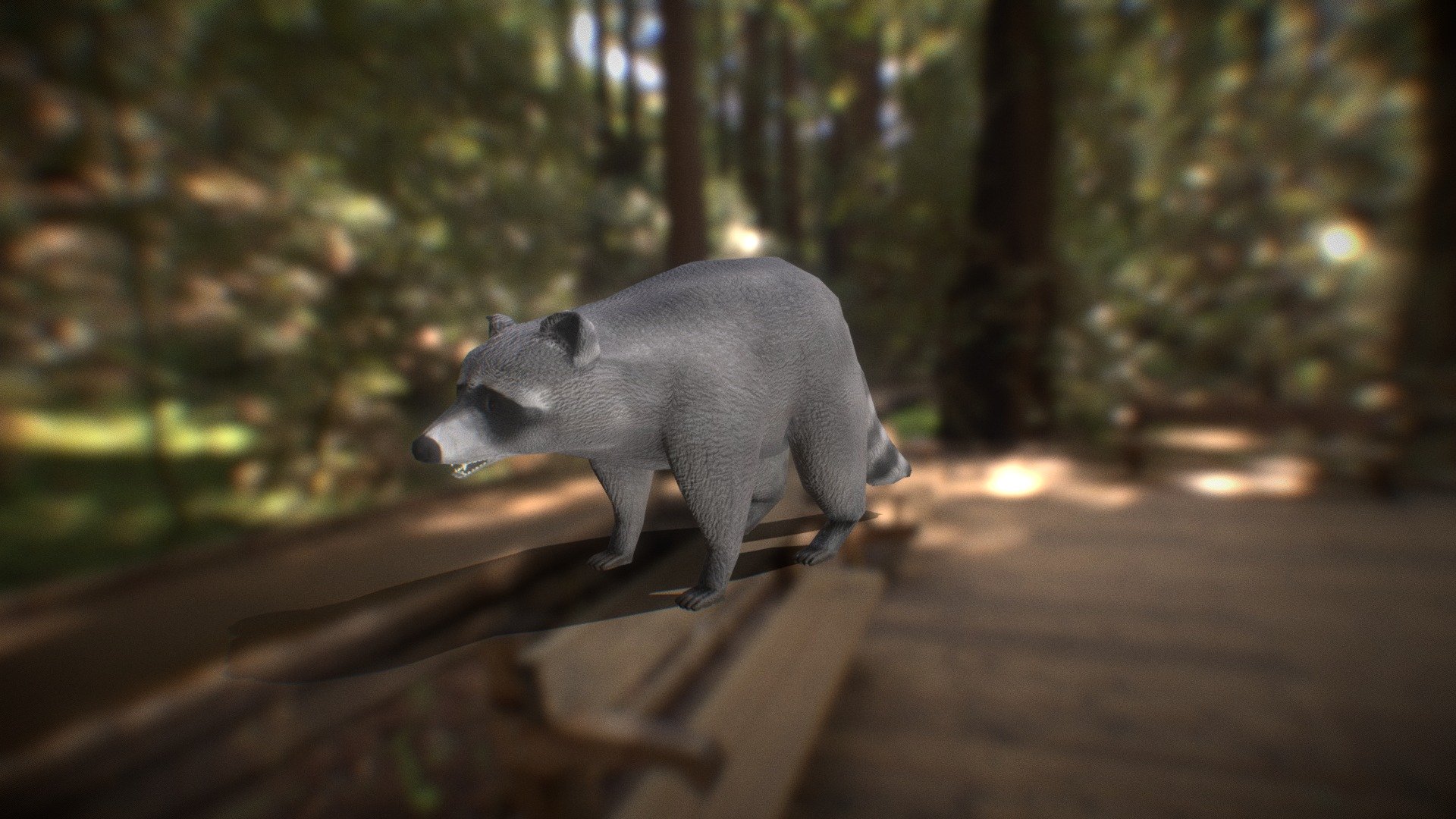 Racoon Low-Poly - 3D model by Gdesu [70da7c8] - Sketchfab