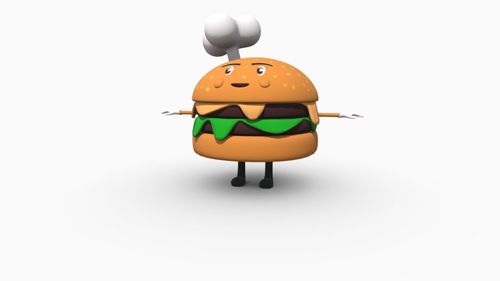 Burger-man 3D models - Sketchfab