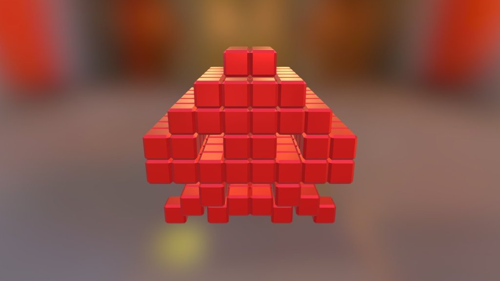 Invader Type One - 3D model by whosphilsmith [70e0e60] - Sketchfab