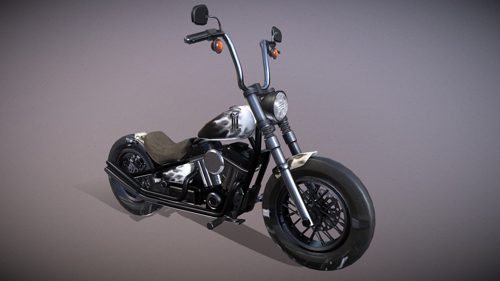 Custom Chopper - 3D model by RusikMDLR (@RusikBBK) [70e0f2f] - Sketchfab