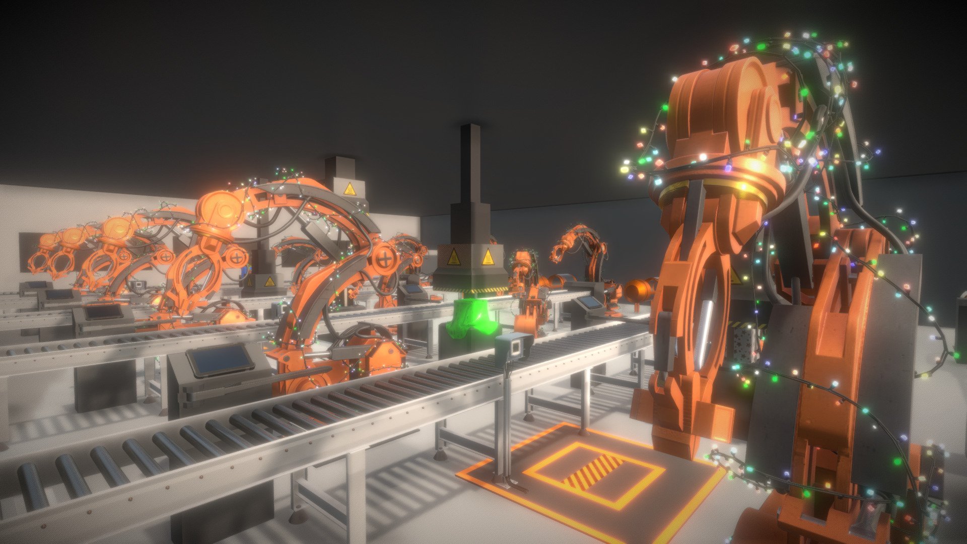 Industrial Robot Arms (Packaging Animation 2) - 3D model by VIS-All-3D ...
