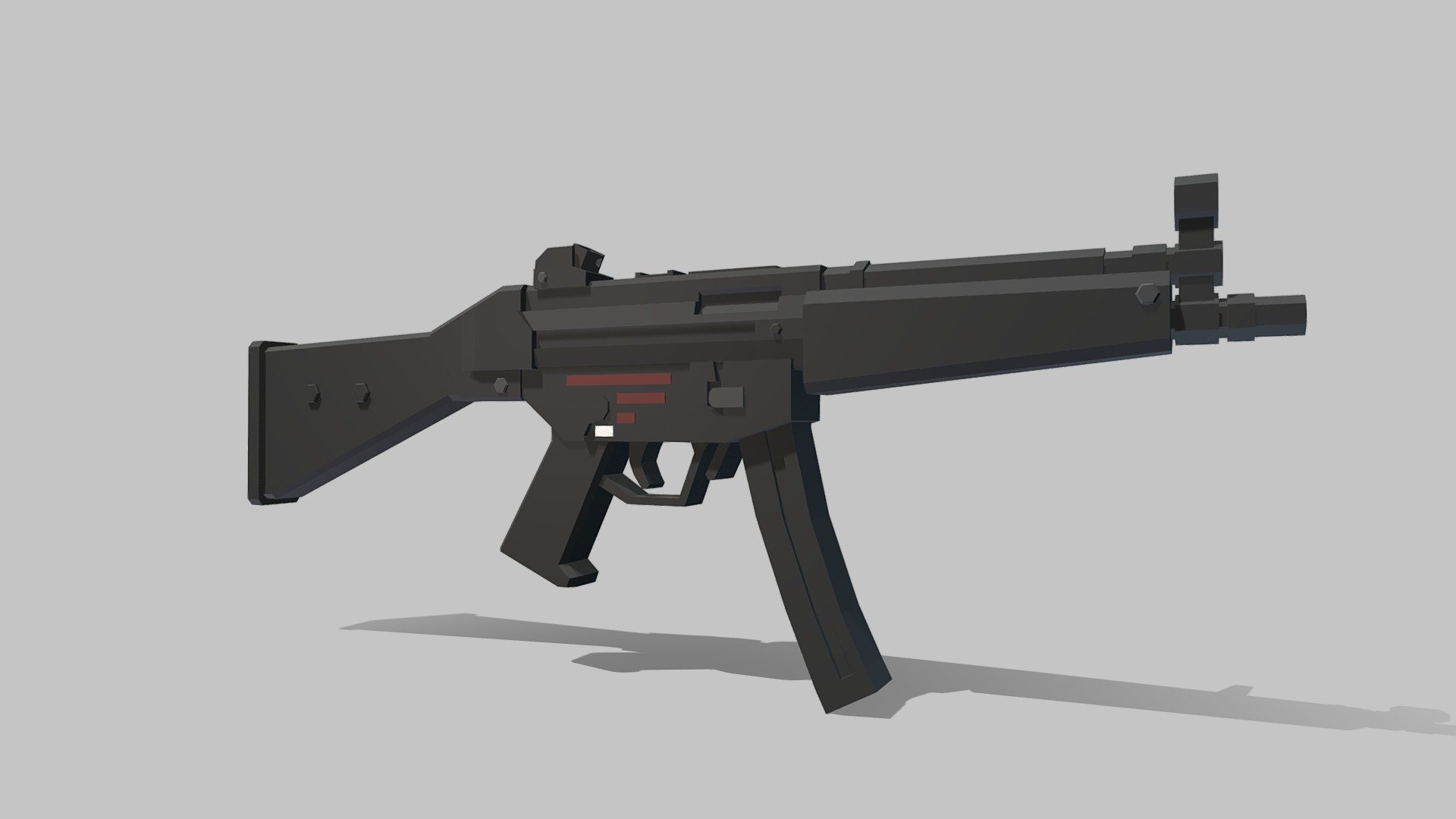 Low Poly SMG-MP5 - 3D model by CastleBravo (@BravoCastle) [70e2ed1 ...