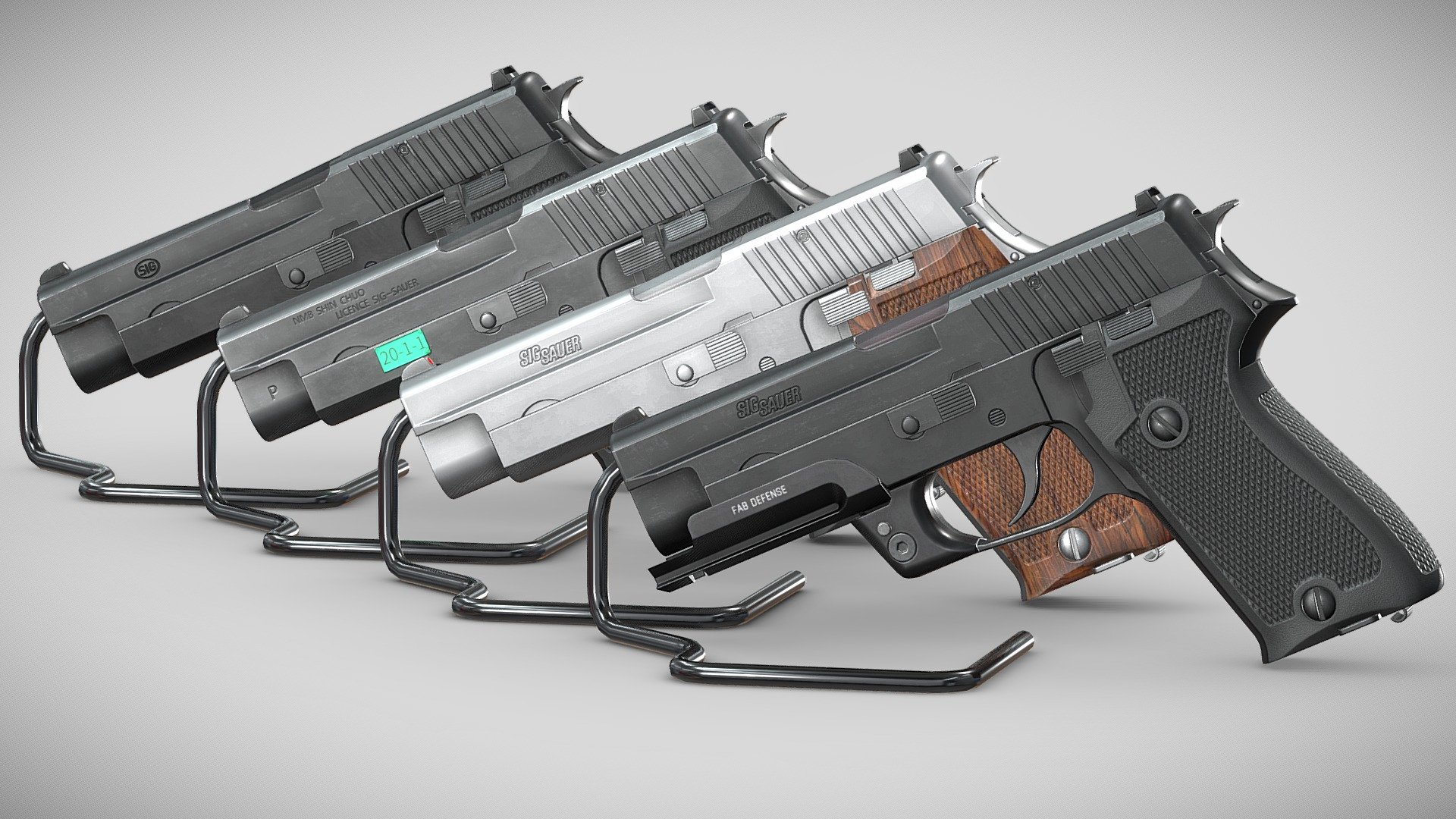 SIG Sauer P220/Swiss P75/Minebea P9 Previews - 3D model by 8sianDude ...
