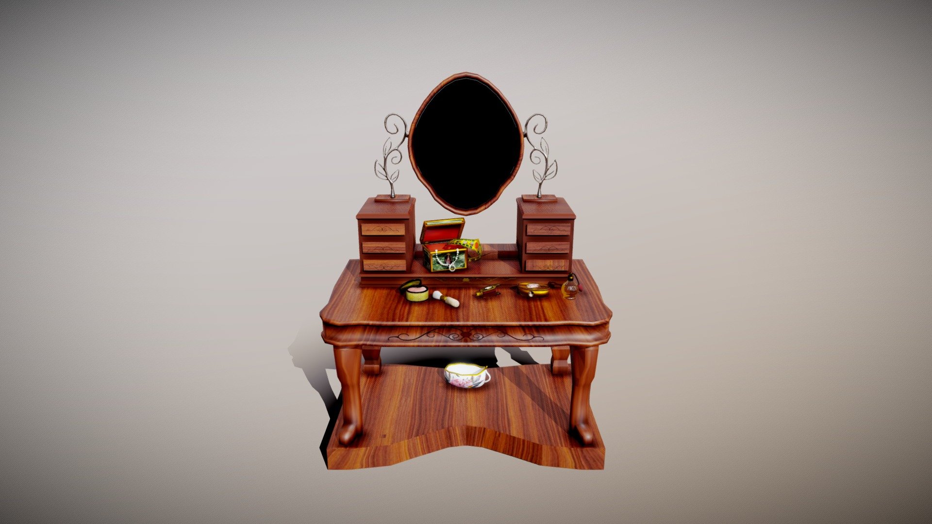 Dressing table - Download Free 3D model by NikolZerg [70ea7e0] - Sketchfab