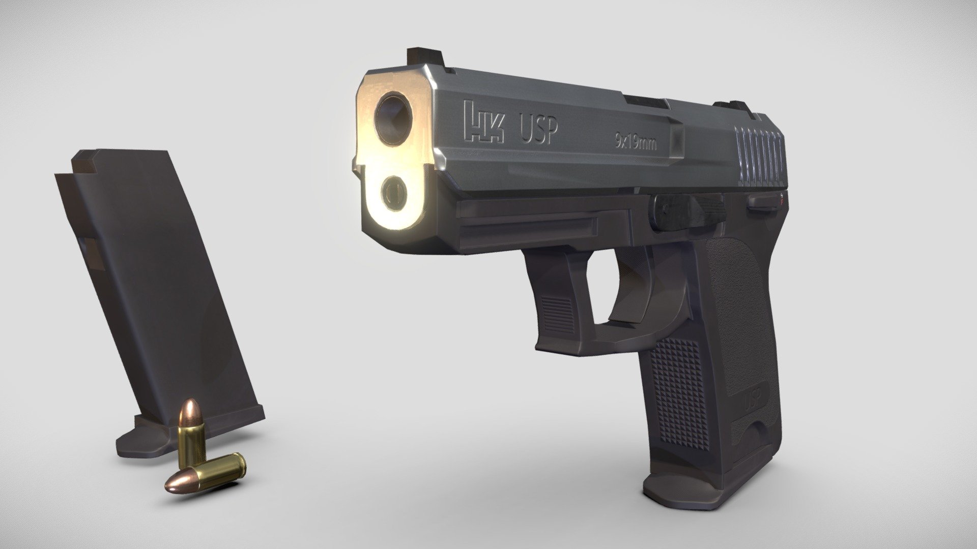 USP 9mm (Steel Slide) - 3D model by JohanMattias [70f00eb] - Sketchfab