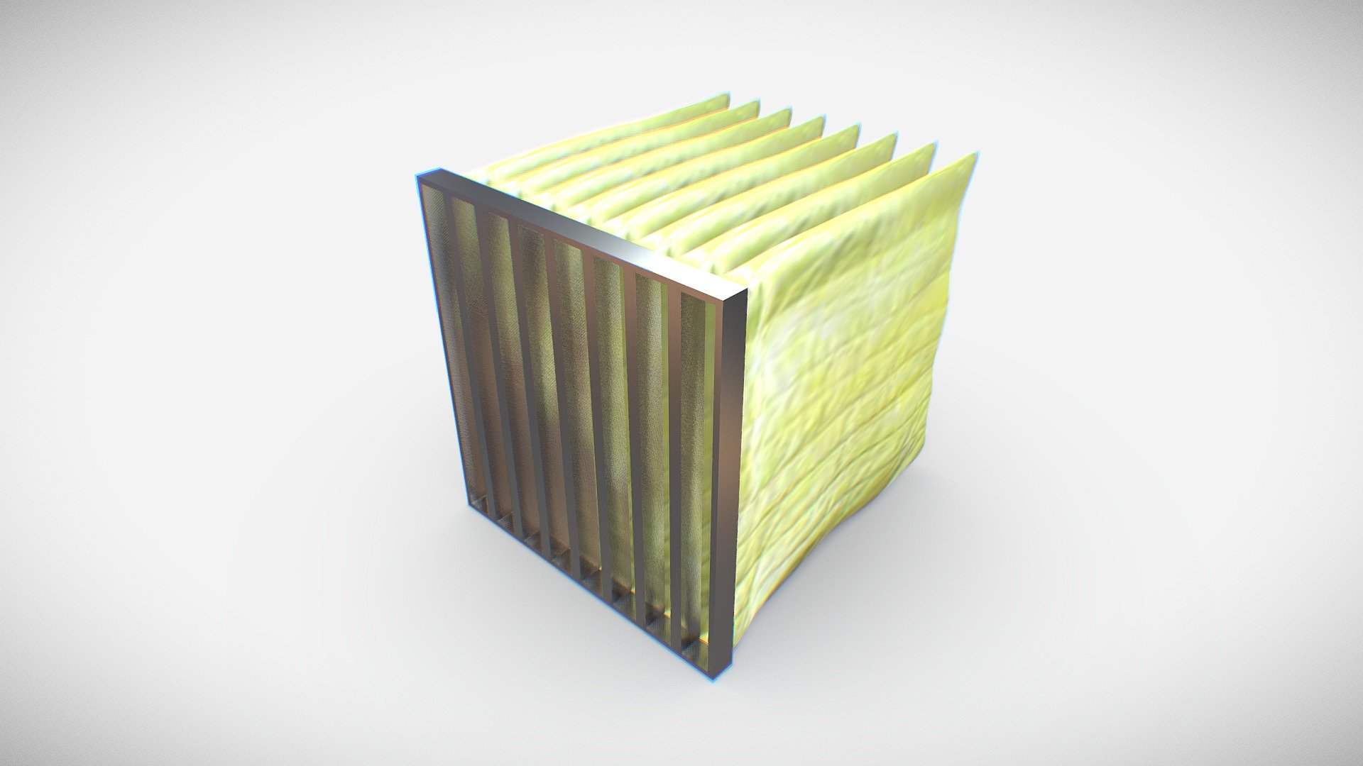 26" x 26" x 28" - MERV 15 8 Pocket Bag Filter - 3D model by ...