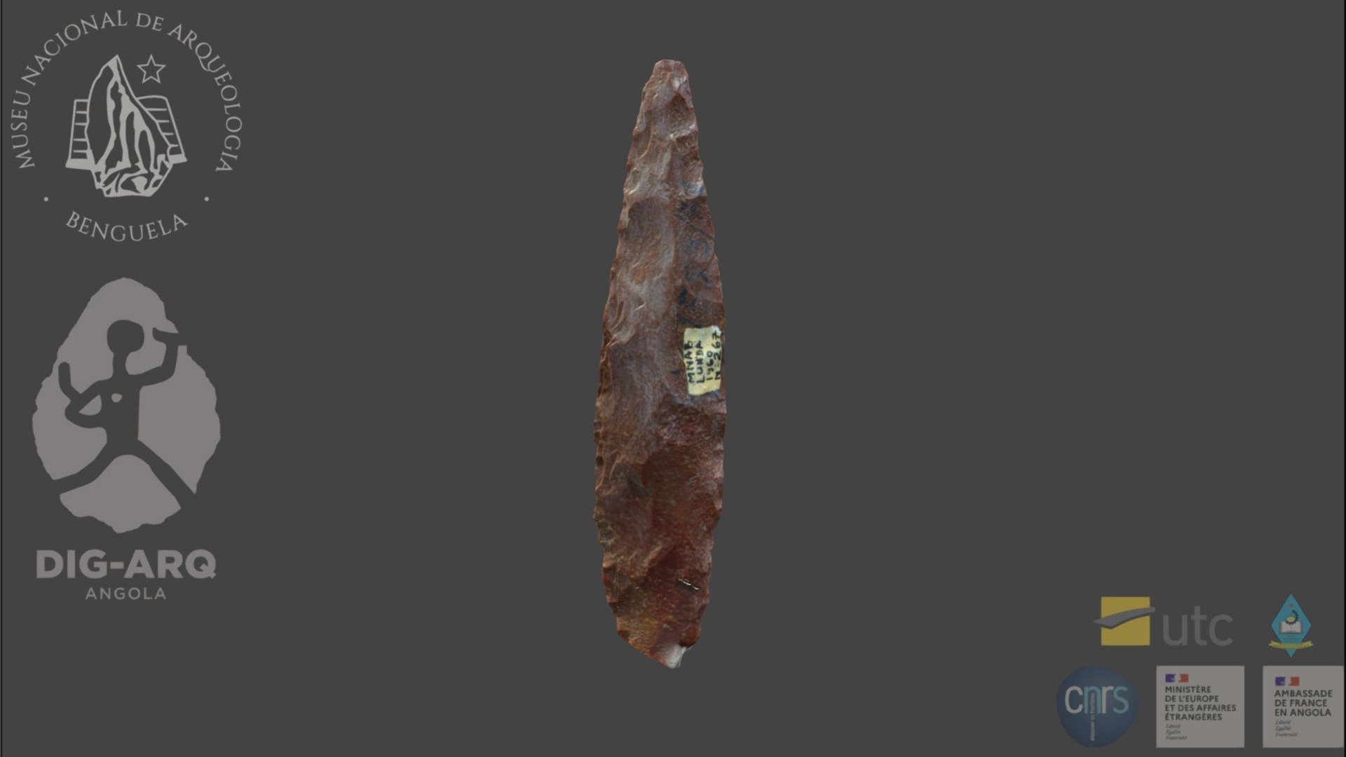 Ponta bifacial 'lanceolate', Lunda-Norte - 3D model by Museu Nacional ...