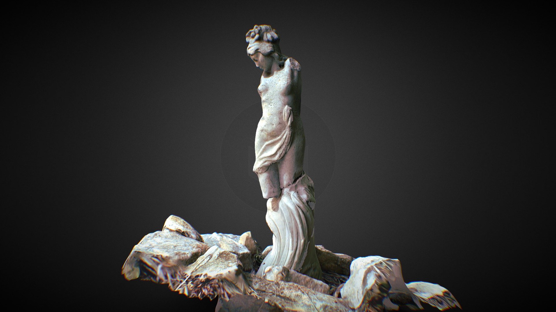 Muse statue sculpture ancient 3d photogrammetry - Buy Royalty Free 3D ...