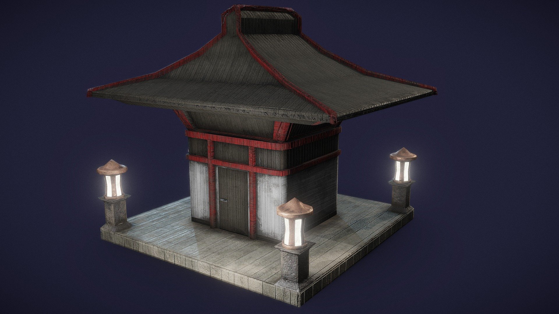 Low-poly Temple - HTF - 3D model by amt16 [70f90da] - Sketchfab