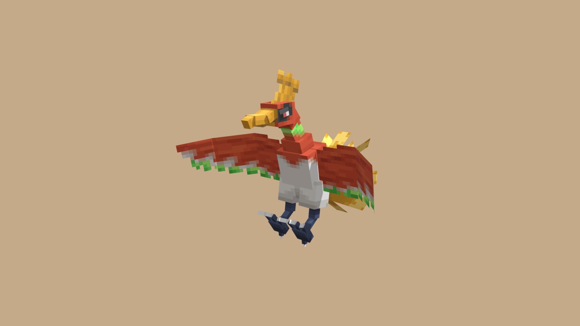 Minecraft Ho-Oh - 3D model by Crimson (@CrimsonRed1710) [70fab71 ...