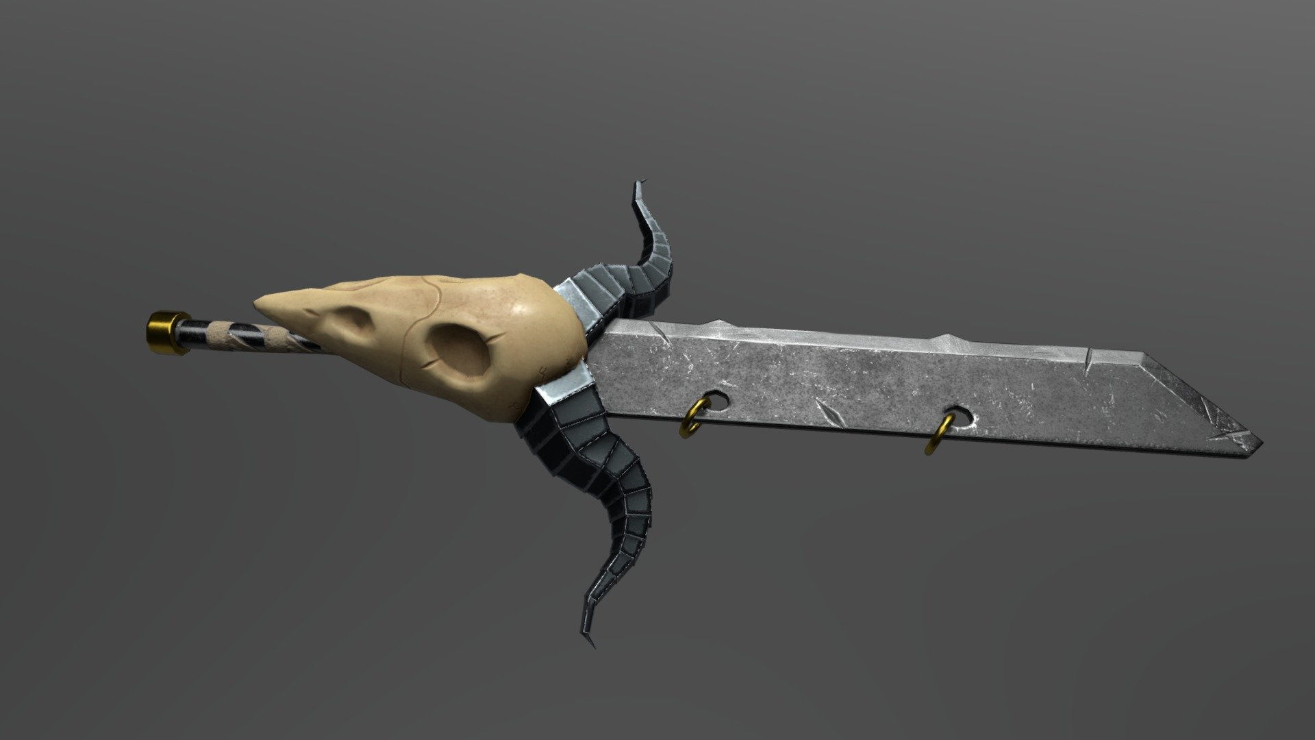 Stylized Skull Sword - 3D model by Gabriel (@outlawblaze) [70fae0c ...