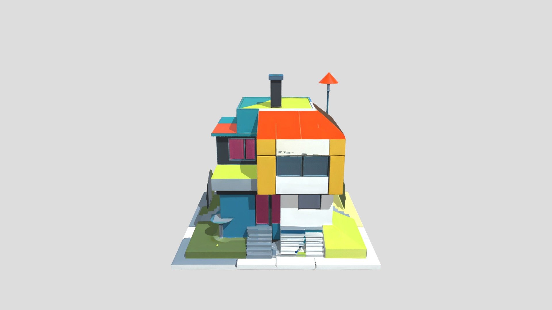 modern cube-style house - Download Free 3D model by klrxyz [70fc040 ...