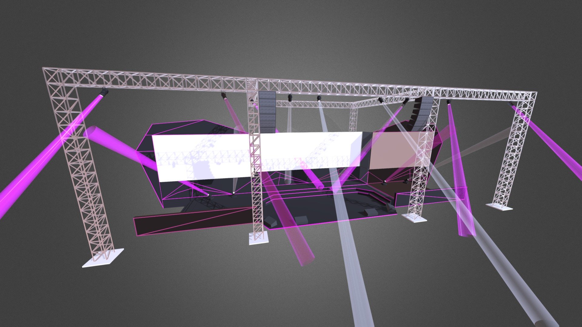 Neon Stage - 3D model by azelie [70fc5b1] - Sketchfab