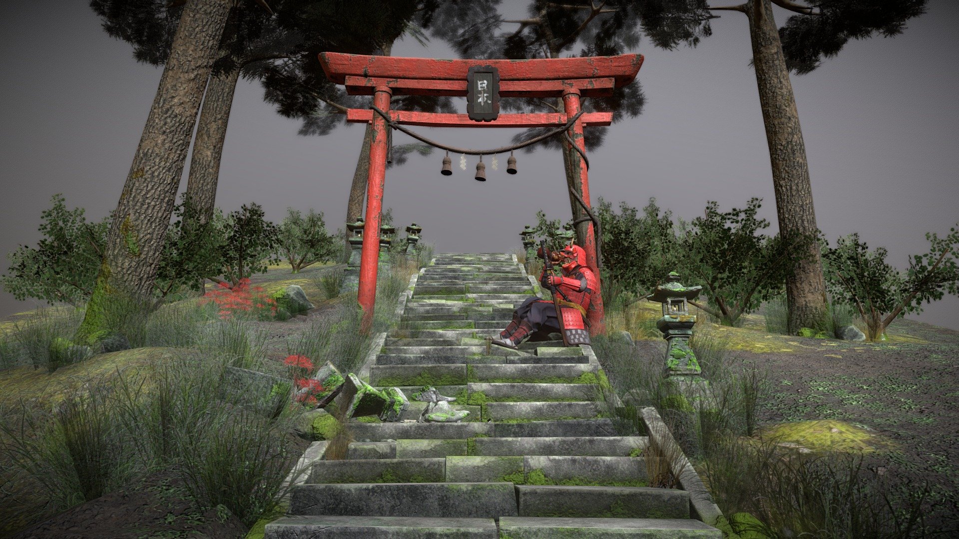 Tired samurai - 3D model by Arte Hexe (@illusive_skarwing) [70fd118 ...