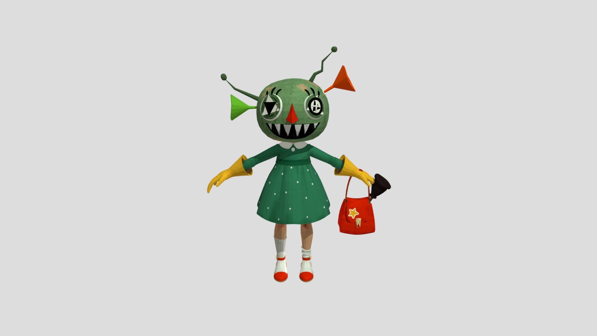 Alien Kid - Polygon Reduced - Download Free 3D model by Heidyn [70ff140 ...
