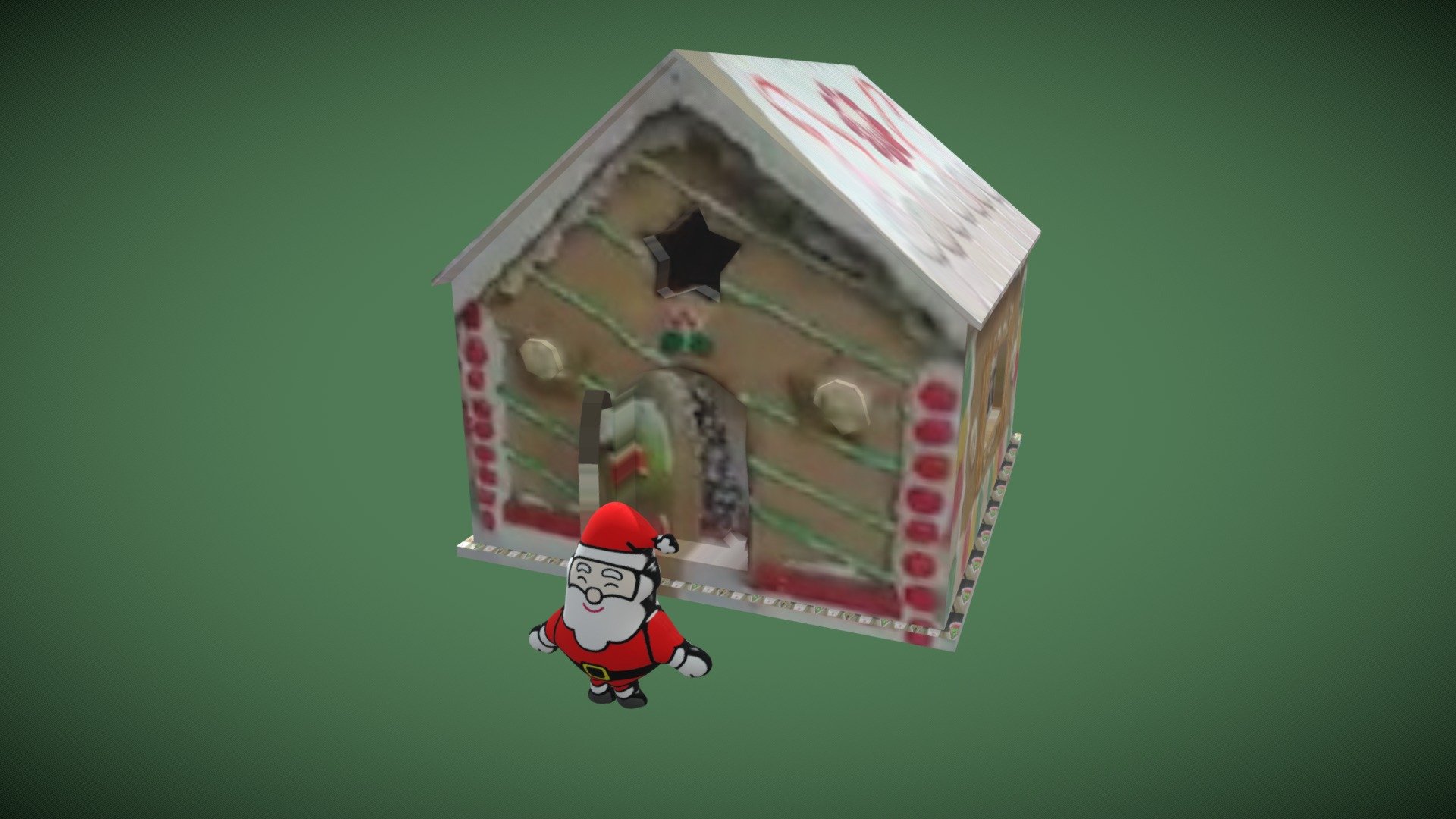 Gingerbread House with Santa Claus - 3D model by Marie-Anais [7101051 ...
