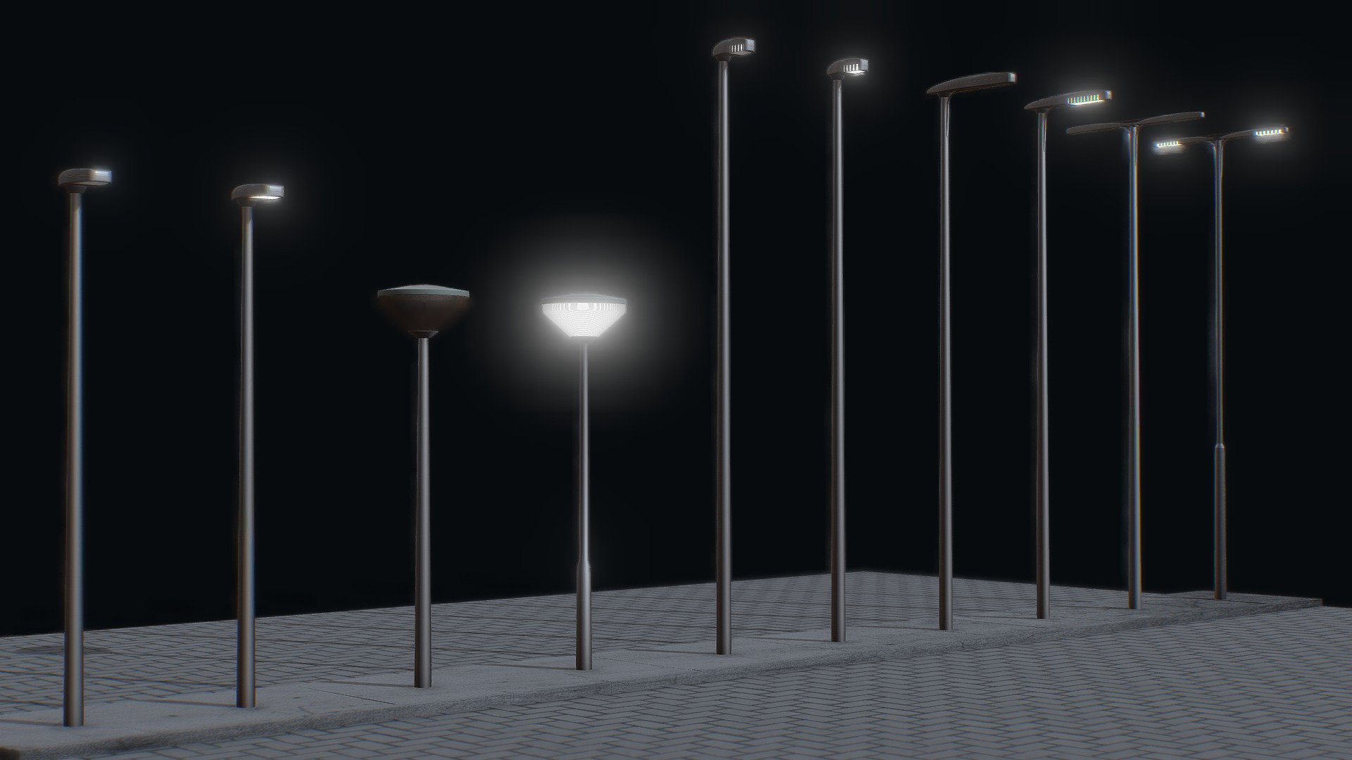 Street Lights Pack - Buy Royalty Free 3D model by 3Dee (@mellydeeis ...