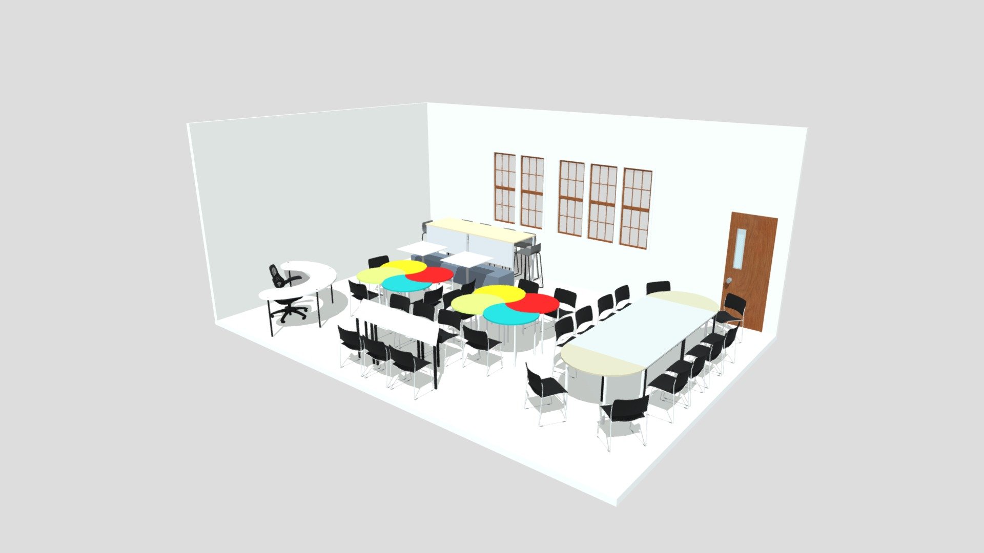 Classroom Furnitures - 3D model by leigh.reyes [71087c2] - Sketchfab