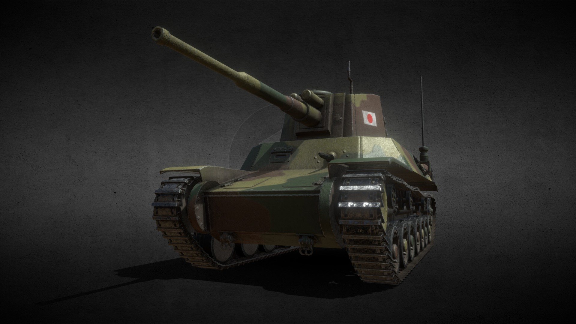 Type 4 Chi-To (IJA Medium Tank) - Buy Royalty Free 3D model by ...