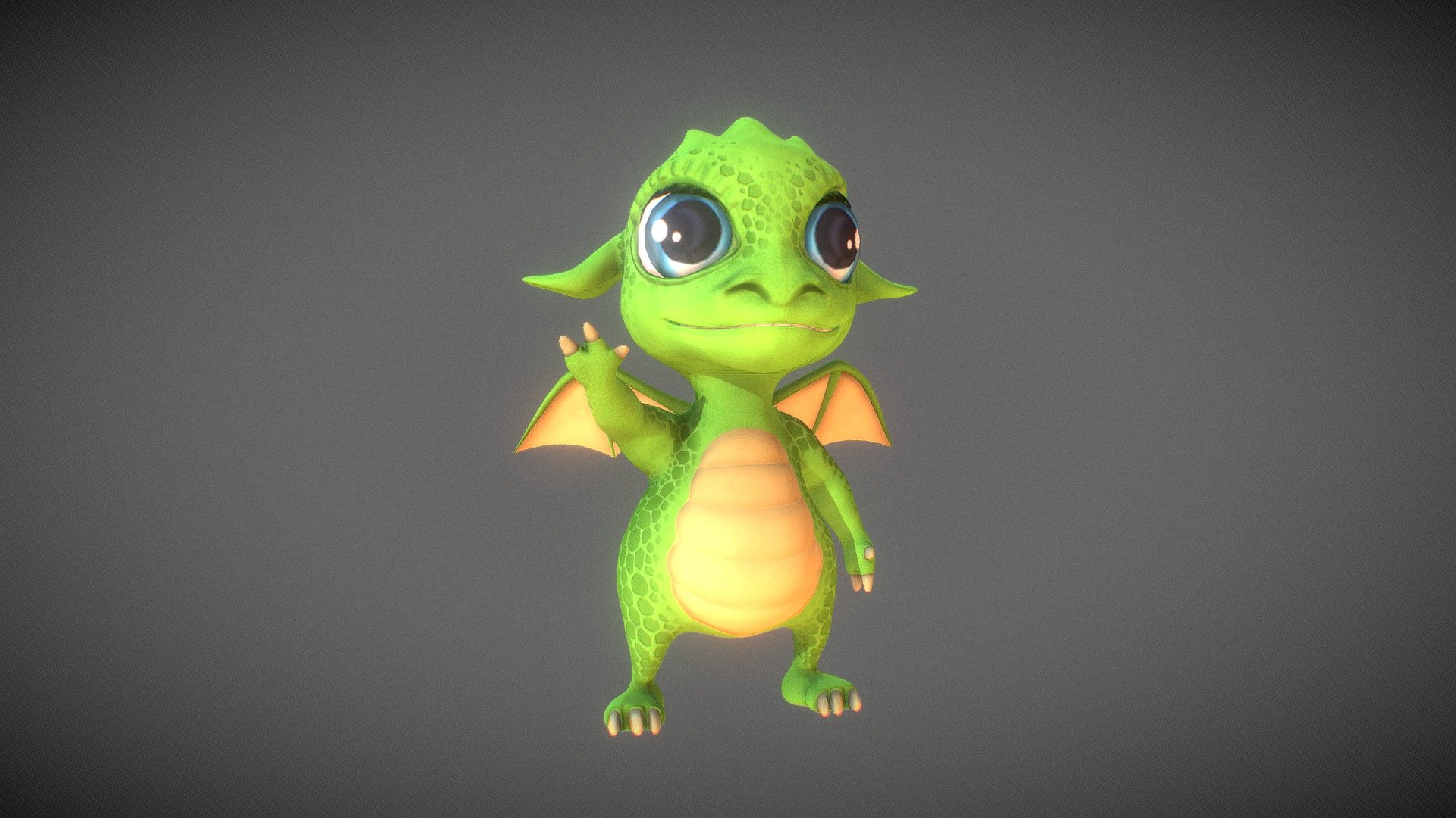 Cartoon Dragon - 3D model by Michał Rudowski (@elyandel) [710a148 ...