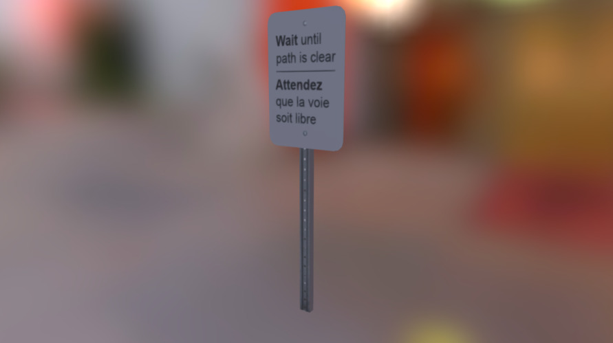 wait sign - 3D model by svenpotsdam [710bdf7] - Sketchfab