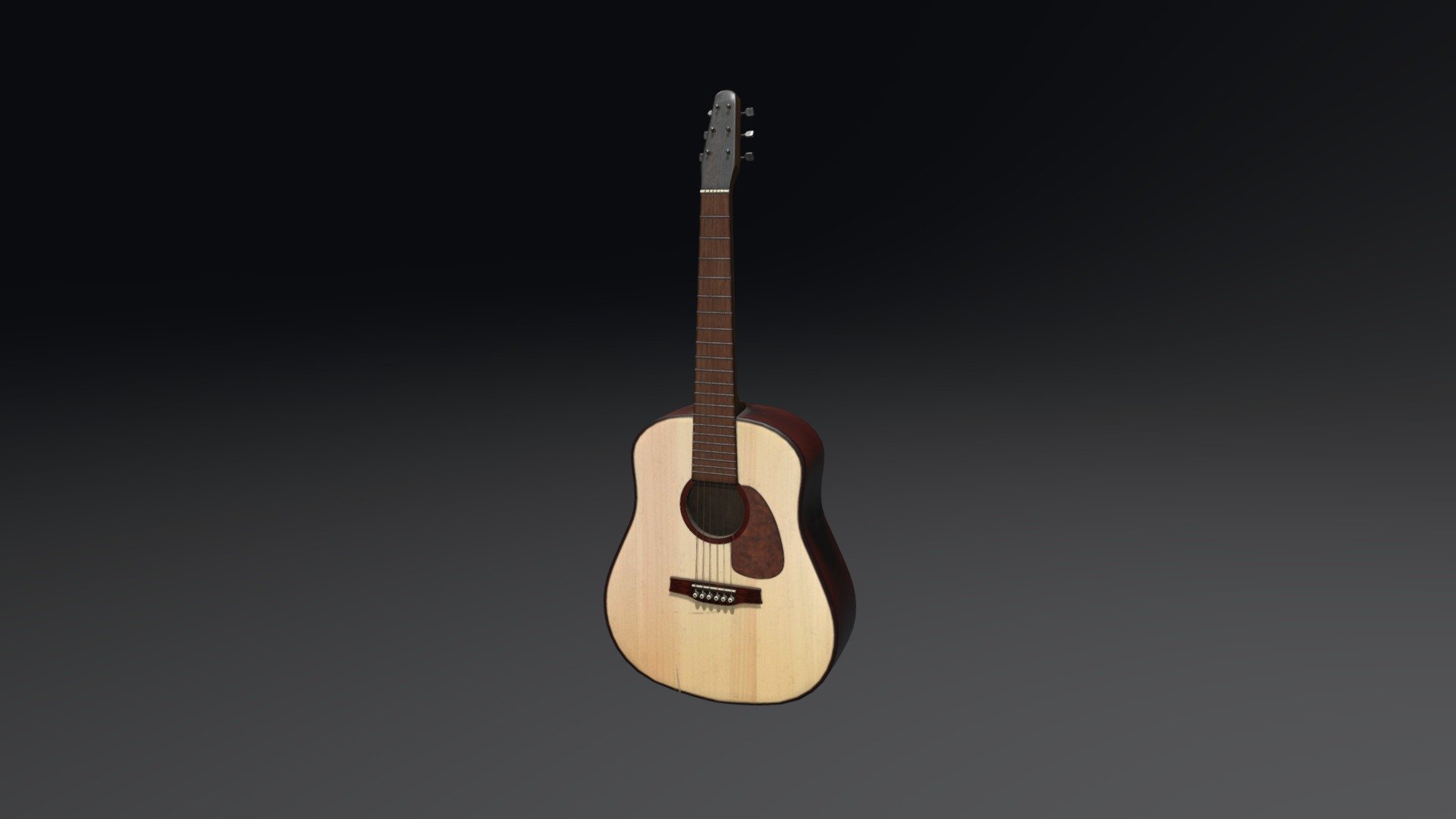 Acoustic guitar 1 - Download Free 3D model by SlagPerch 3D ...