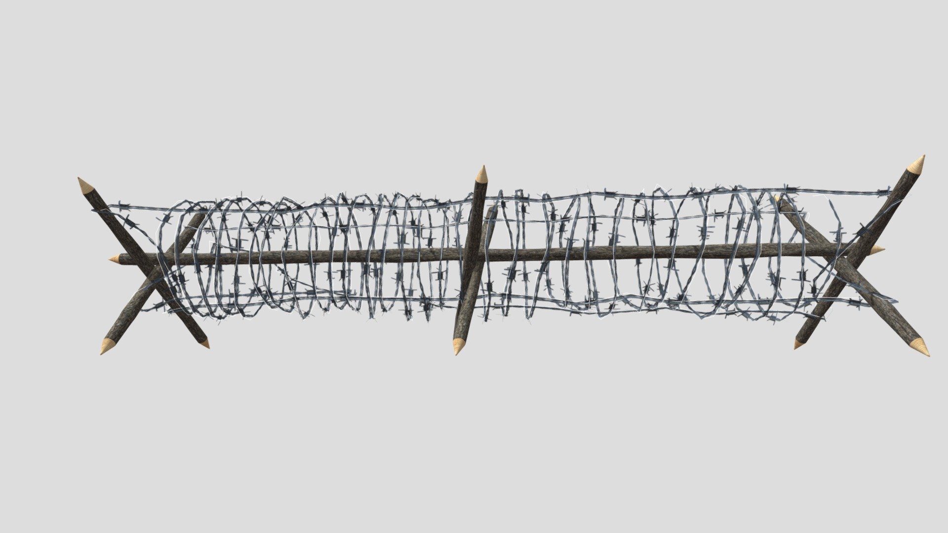 Lowpoly Barb Wire Obstacle 4 - Buy Royalty Free 3D model by ...