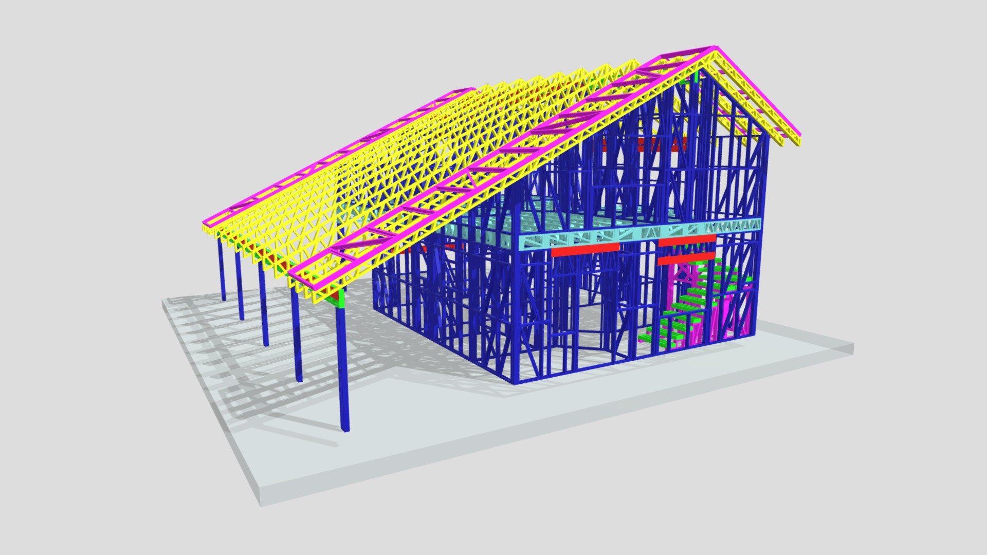 Dom 7_4x10_96 2fl - 3D model by steel.projects [7111a03] - Sketchfab
