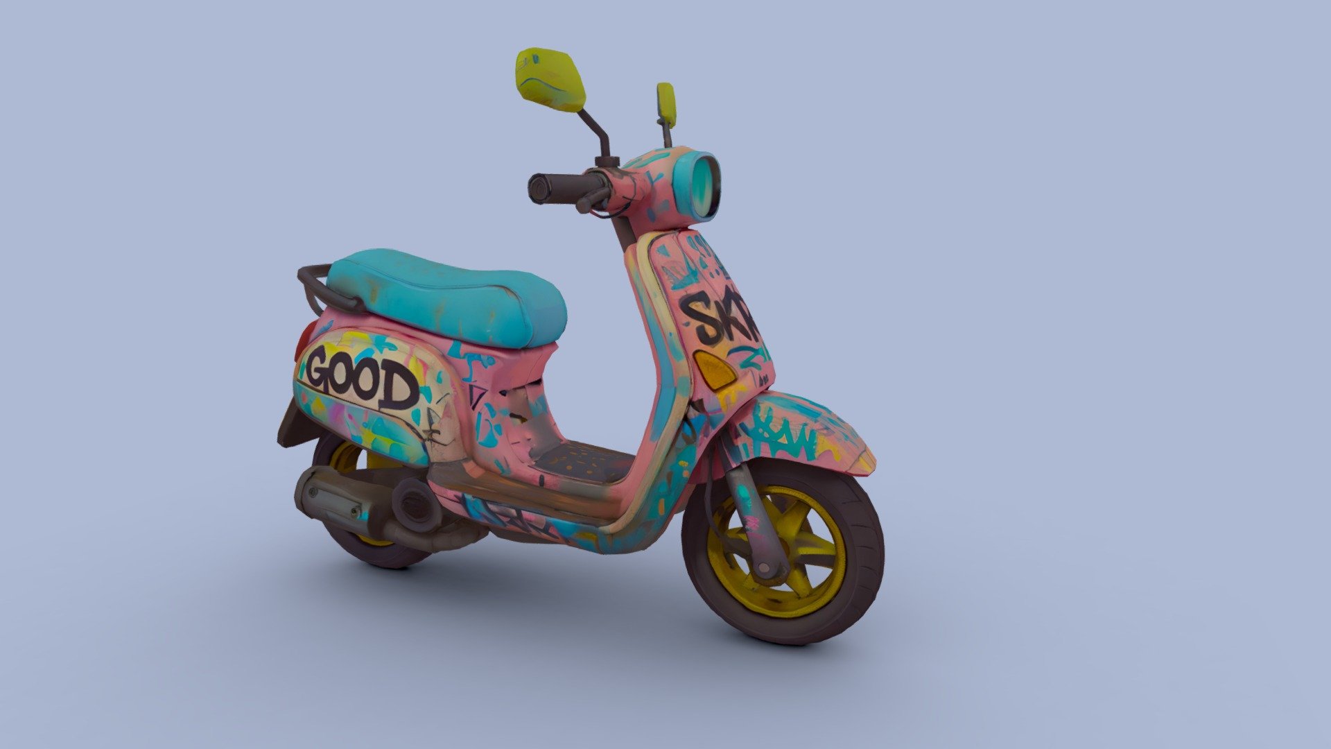 Stylized Scooter - Download Free 3D model by Pixvector (@pixvector24 ...